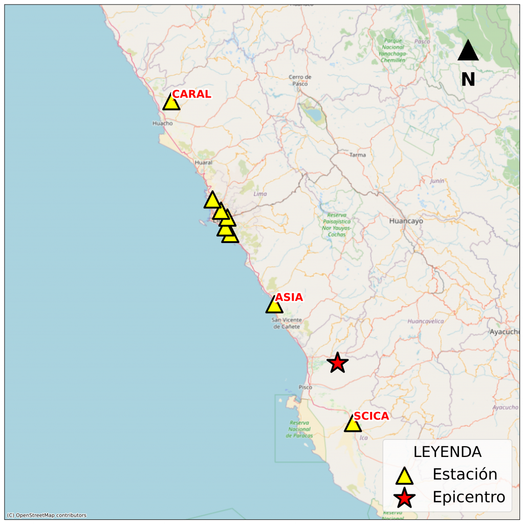 Acelerogramas del sismo de Chincha Alta, Chincha - Ica, del 17 de ...